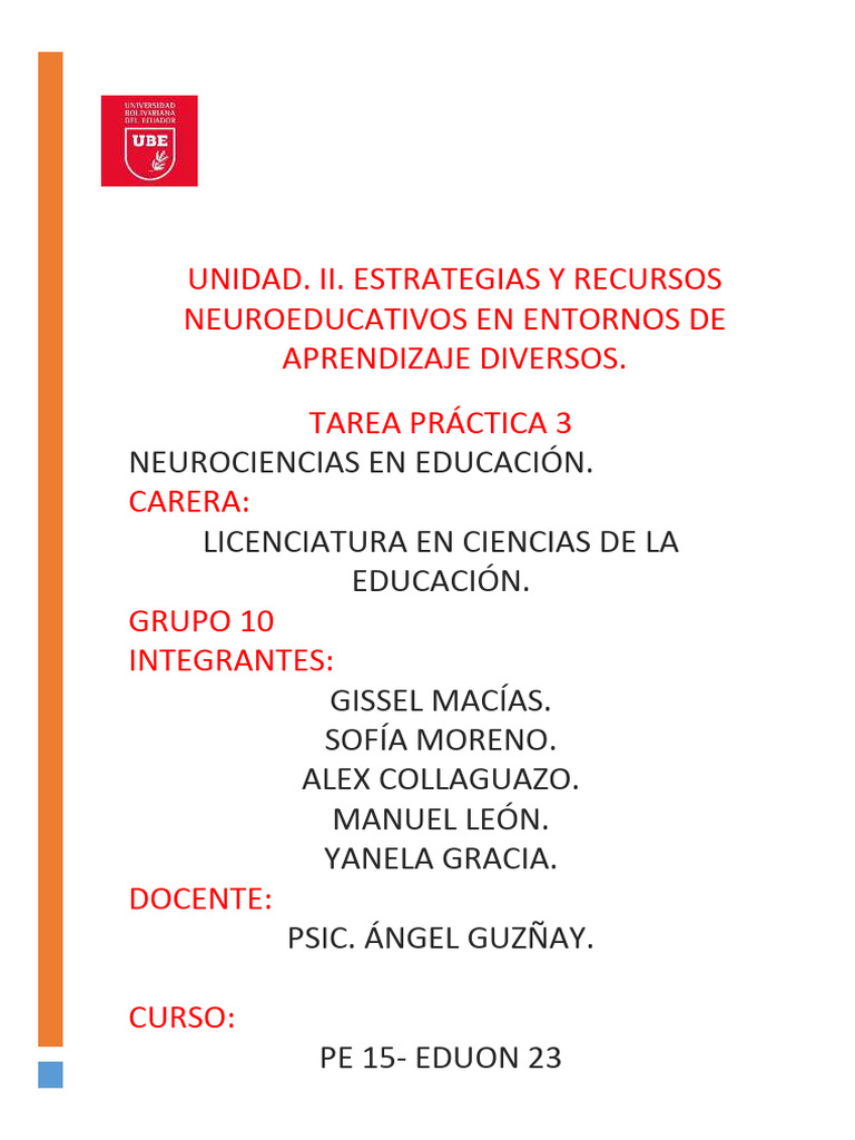TAREA 3 Neuro | PDF