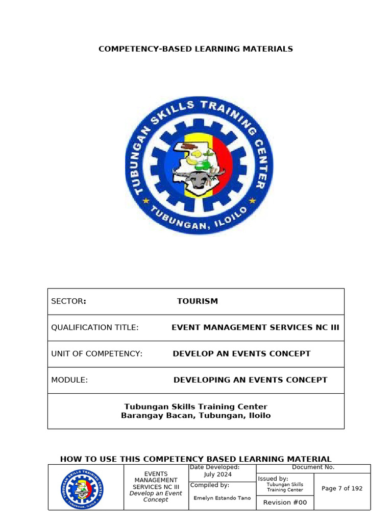 CBLM 2-Develop-an-Event-Concept | PDF | Career & Growth | Business