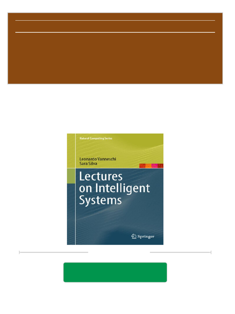 Lectures On Intelligent Systems 1st Edition Leonardo Vanneschi Sara Silva Download PDF | PDF ...