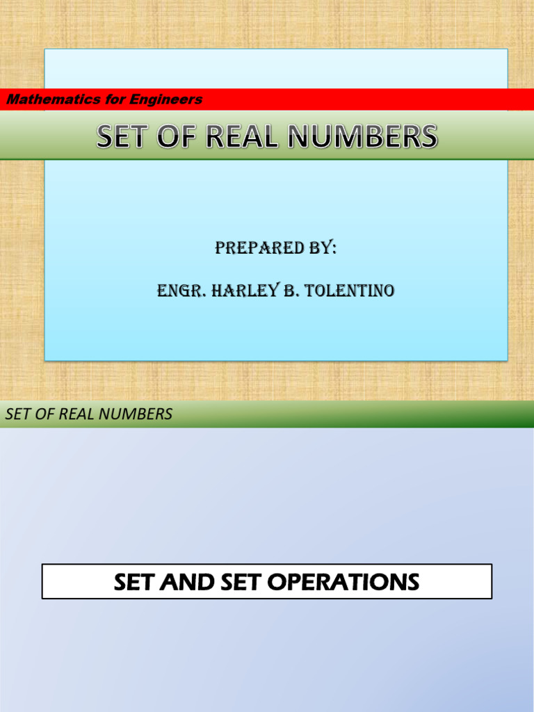 1 MFE Set of Real Numbers | PDF