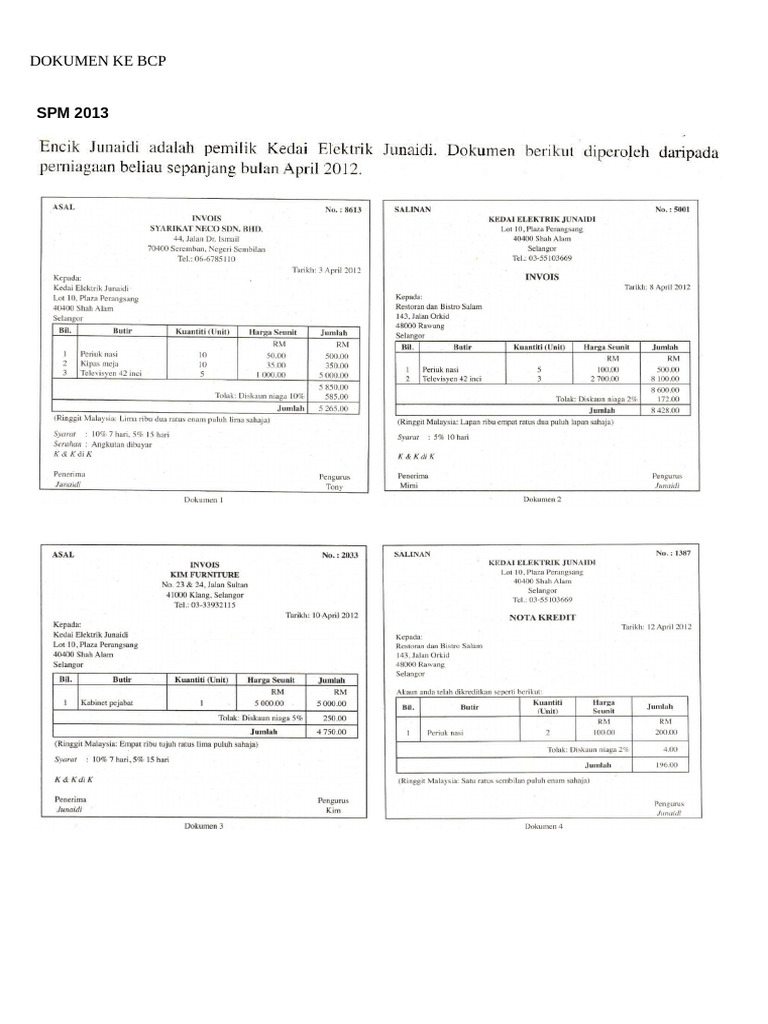 Dokumen Ke BCP SPM | PDF