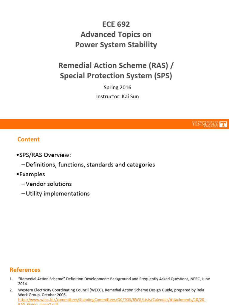 Remedial Action Scheme (RAS) | PDF | Informática