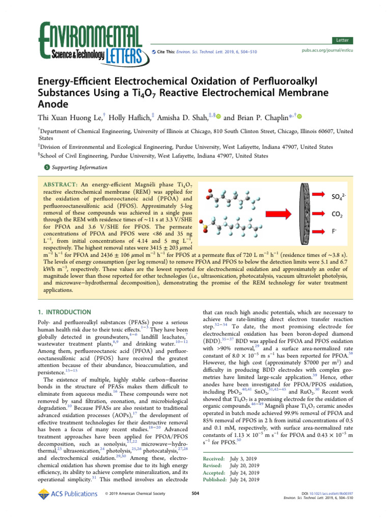 Le Et Al 2019 Energy Efficient Electrochemical Oxidation of ...