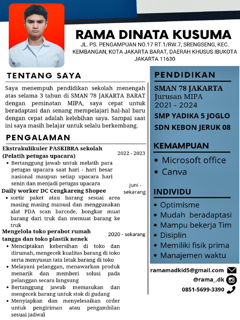 Cv-Rama Dinata Kusuma | PDF
