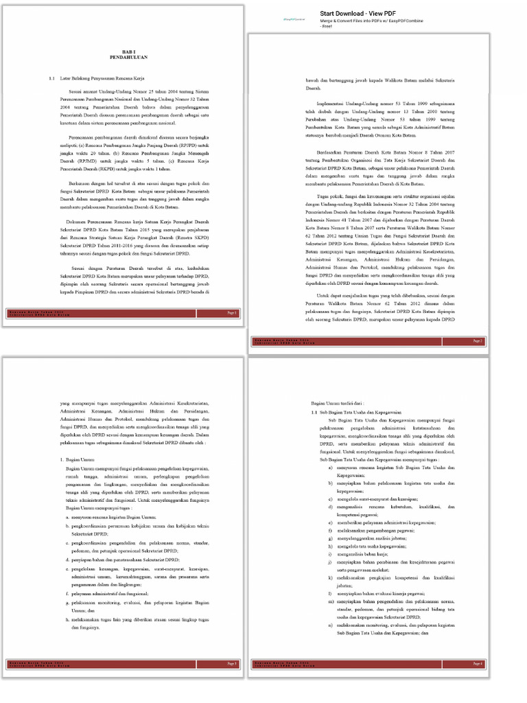 Latarbelakangsusun Renja | PDF