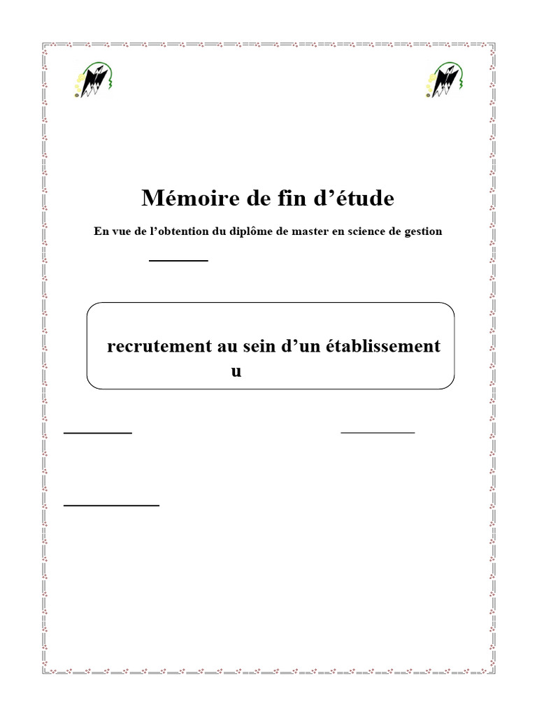 Memoire Final | PDF