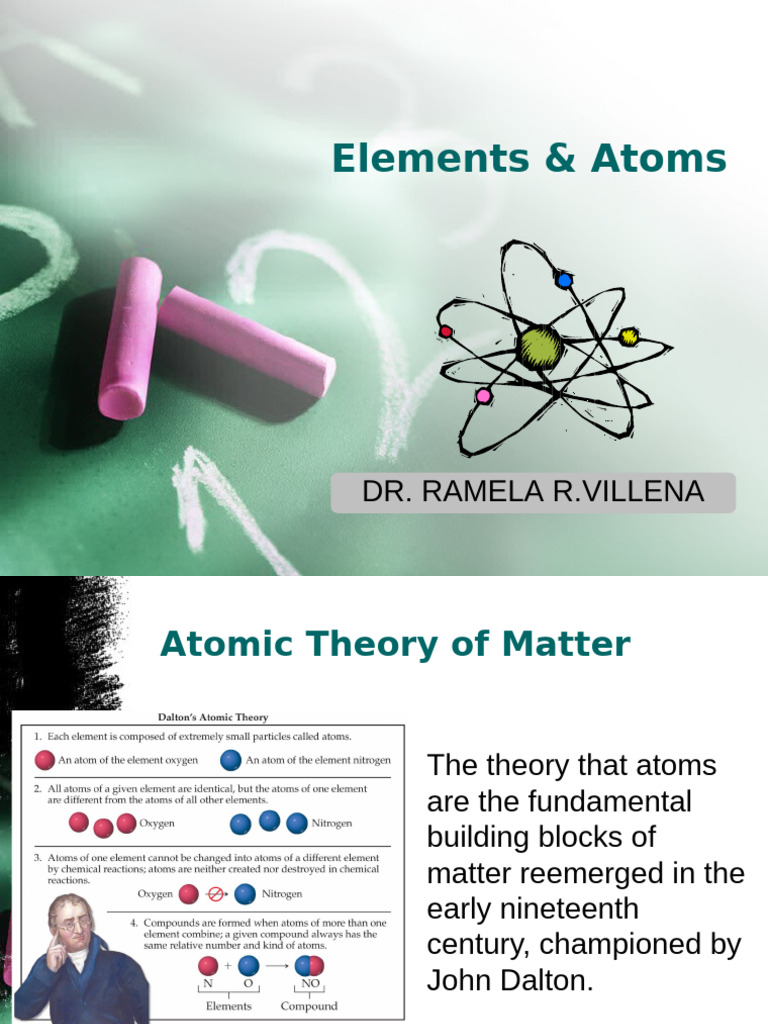 Elements and Atoms LECTURE 2024 | PDF