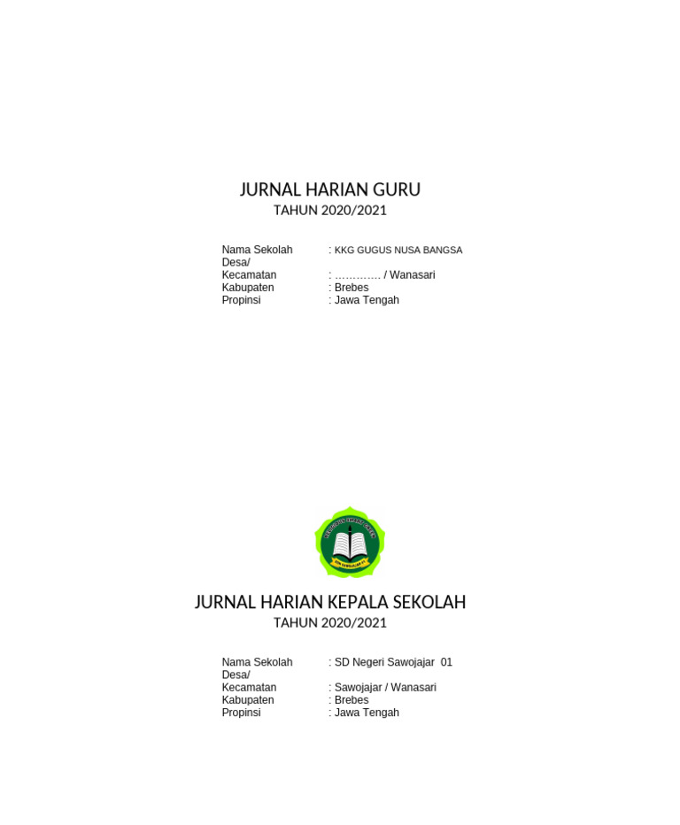 Cover Jurnal Harian Guru-1 | PDF
