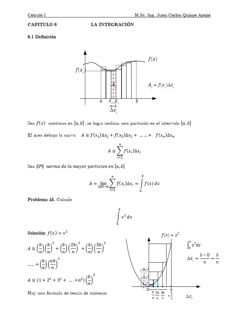 Integración en Cálculo I: Teoría y Ejemplos | PDF | Integral ...