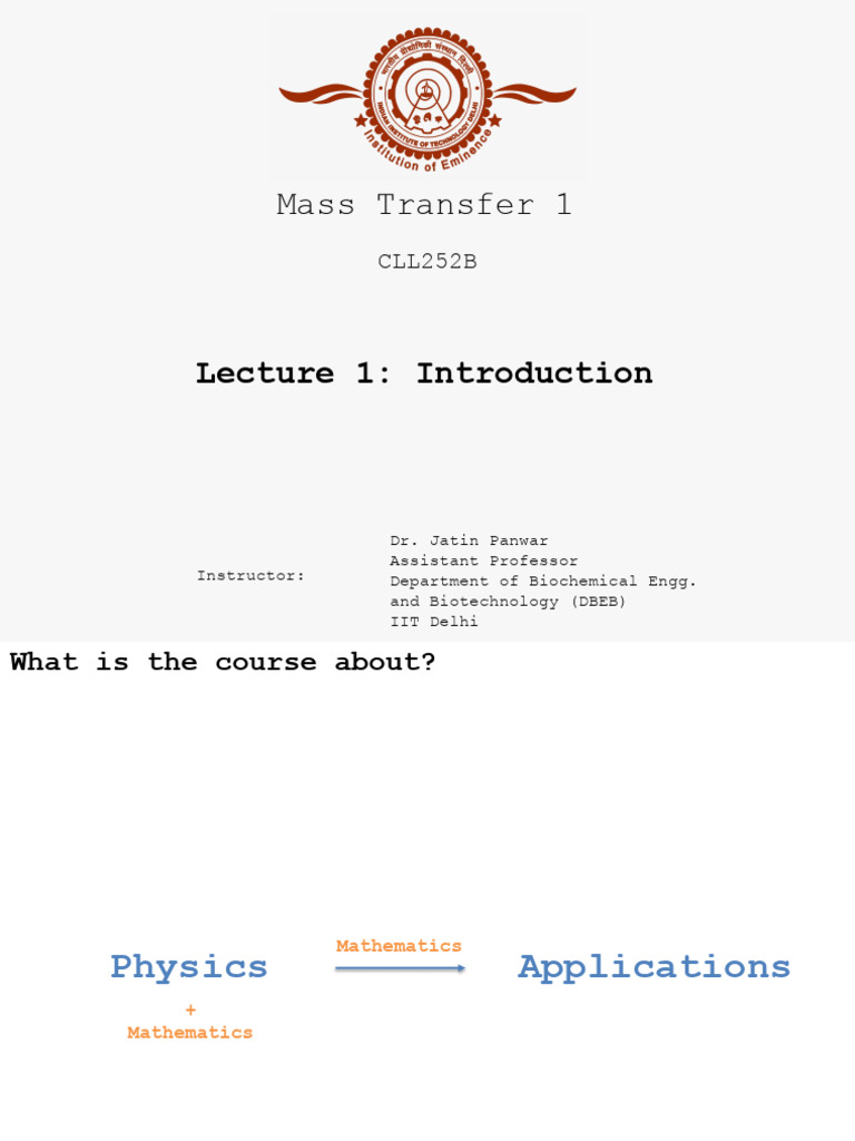 MT1 Lecture 1 | PDF