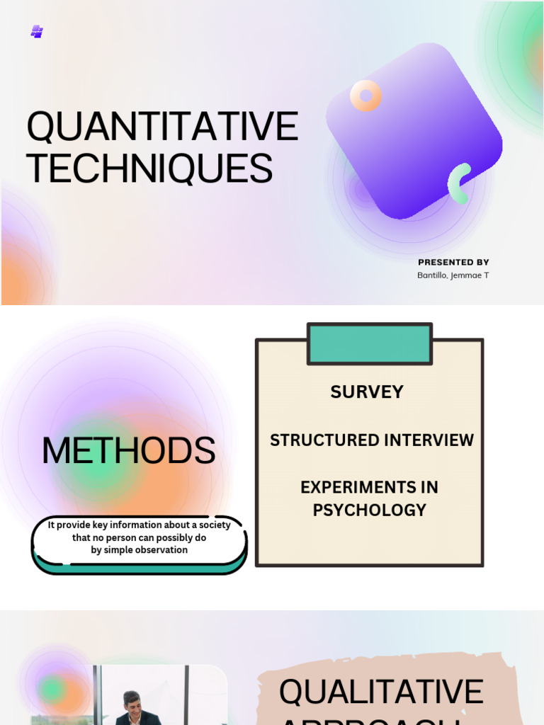 QUANTITATIVE TECHNIQUES | PDF