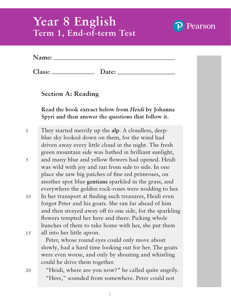 Ils PT English Y8 T1eot2023 | PDF