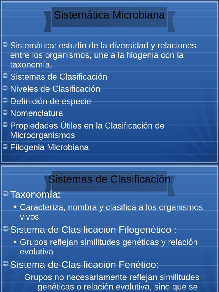 01 - Nomenclatura y Taxonomía Microbianas | PDF