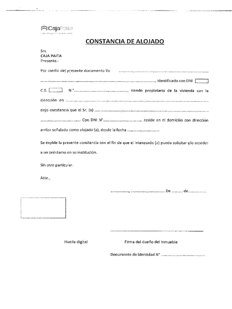 CONSTANCIA DE ALOJADO (1) | PDF