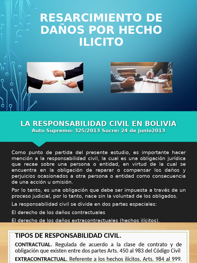 Diapositiva Civil Resarcimiento Leonardo Manuel Chambi 5d1 | PDF