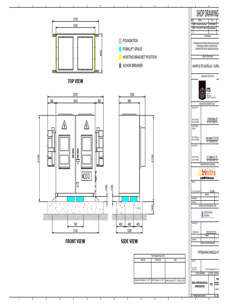 ITN003 DWG 244 P06 R00 BESS Foundation Layout 1 | PDF