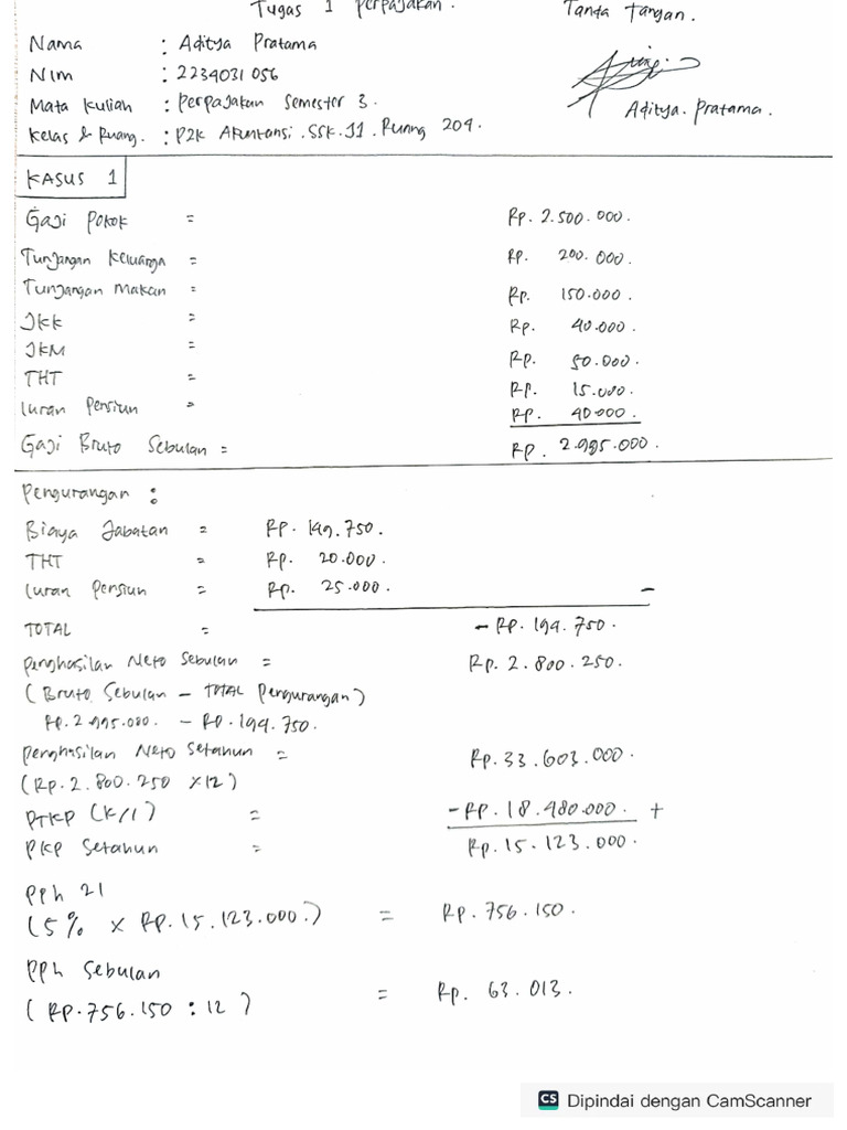 Tugas 1 Perpajakan | PDF