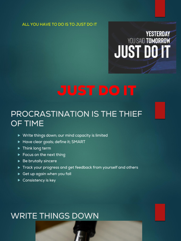 The Art of Just Doing It | PDF