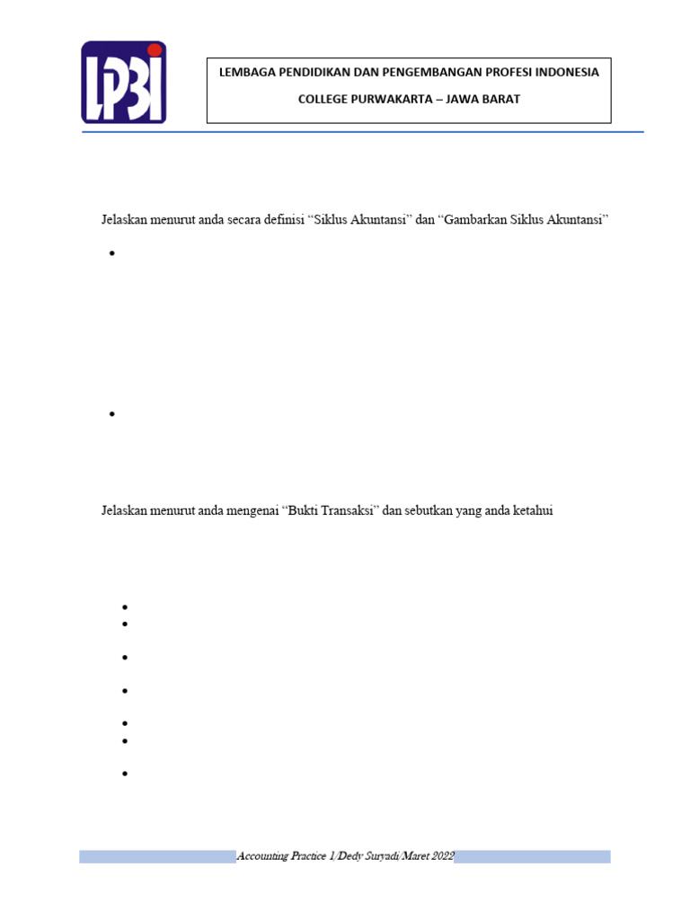 jawaban Latihan 3 Acct. Practice | PDF