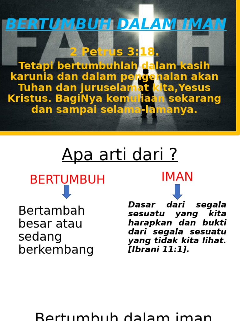 BERTUMBUH DALAM IMAN (Ibu Given0 | PDF