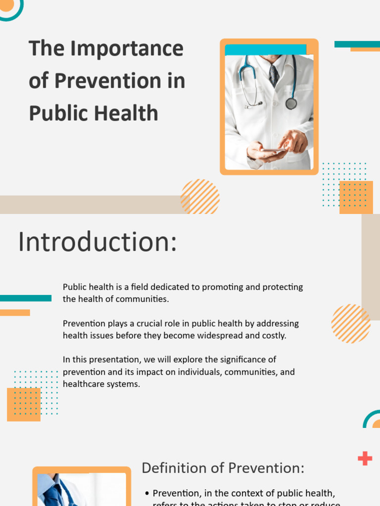 Public Health: Emphasizing Prevention | PDF | Public Health ...