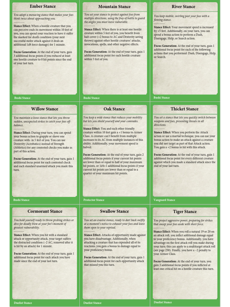 Stances Part 1 | PDF