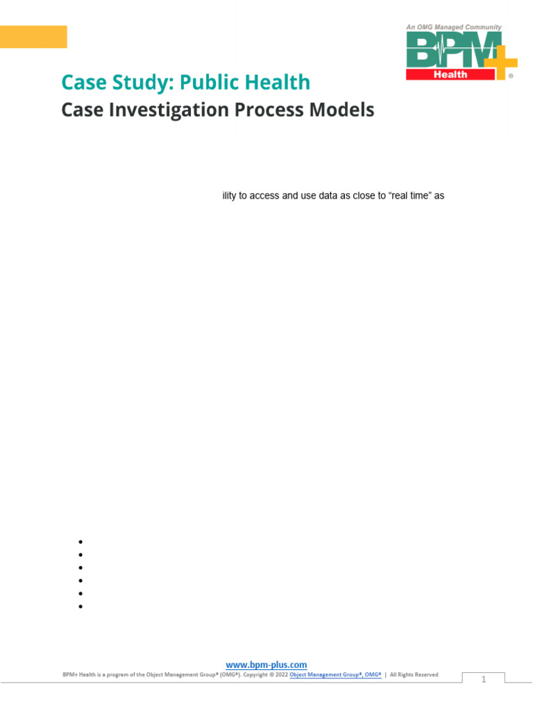BPM+Health Public Health Case Study | PDF