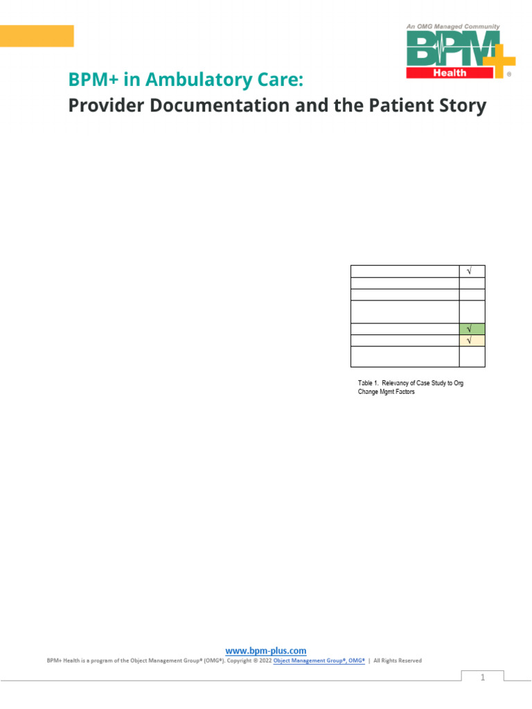 BPM+Health-Case-Study-BPM+in-Ambulatory-Care | PDF