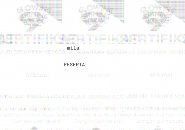 SERTIFIKAT Mila | PDF