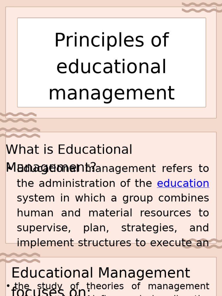 Principles of Educational Management | PDF | Business | Science ...