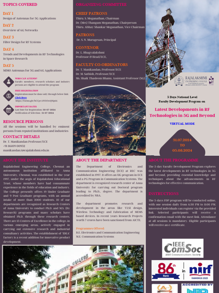 Brochure-National Level Virtual FDP On Latest Developments in RF ...