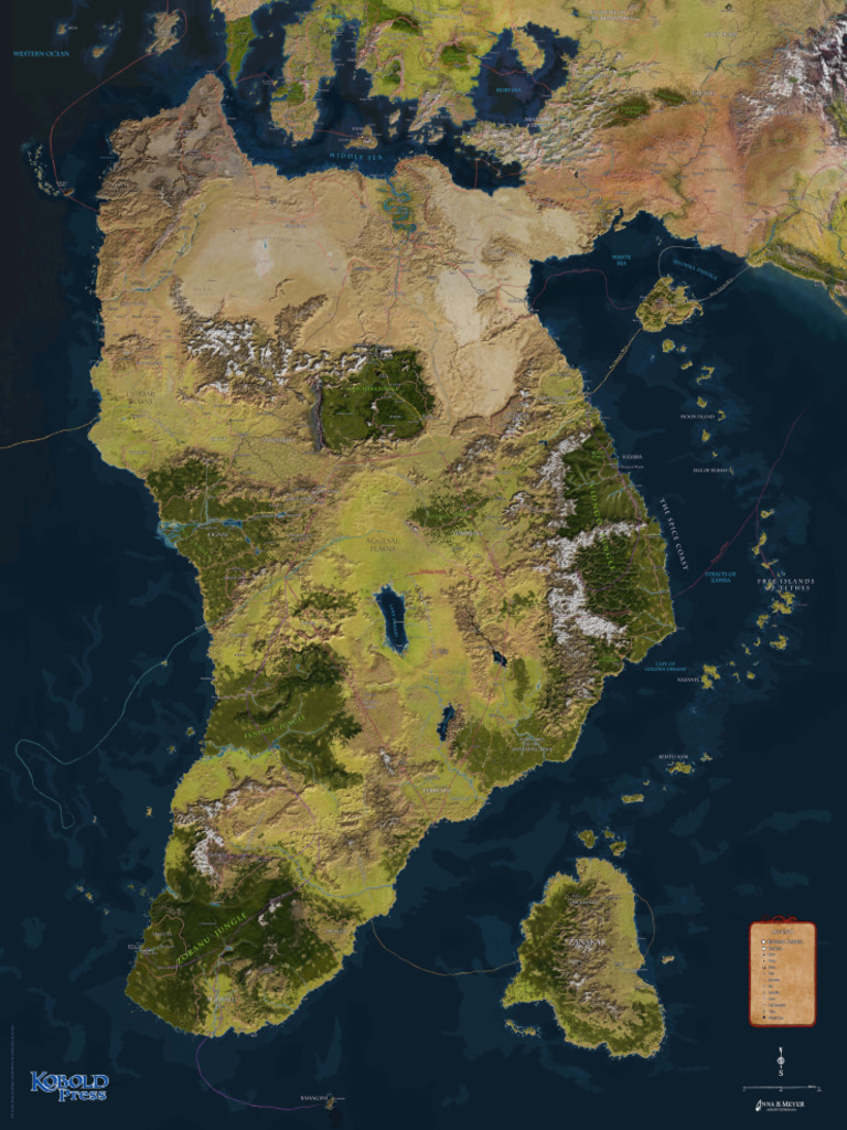 DND 5e Kobold Press - Southlands World Map | PDF