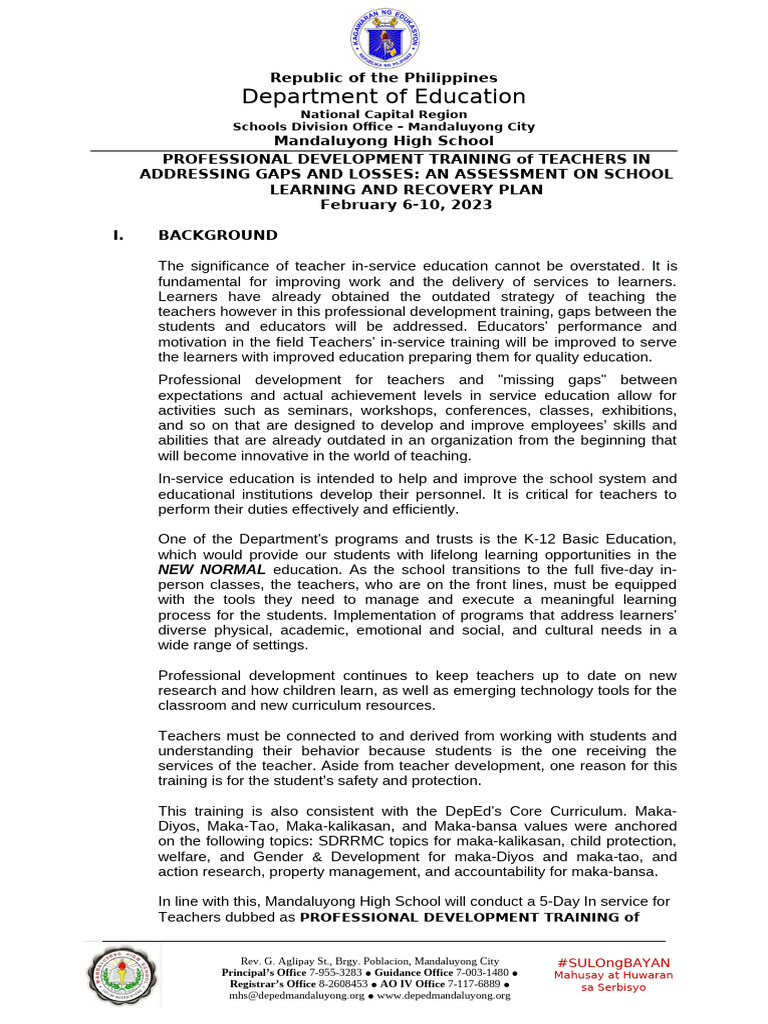 Inset Proposal Revised | PDF