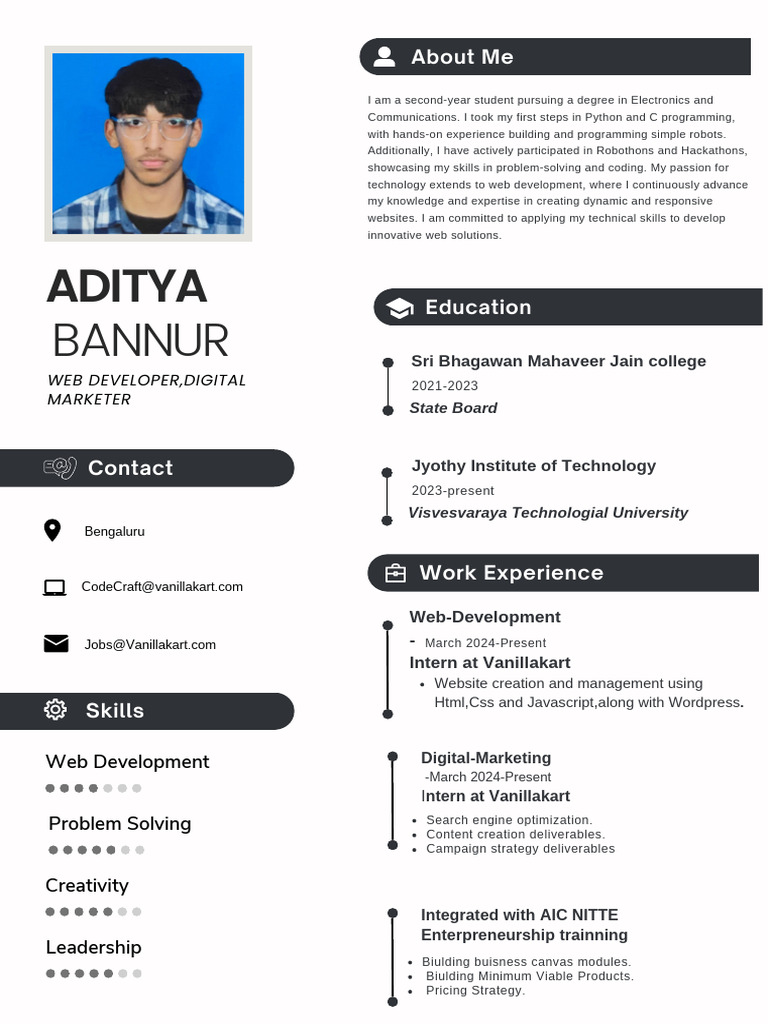 Aditya Bannur Resume | PDF