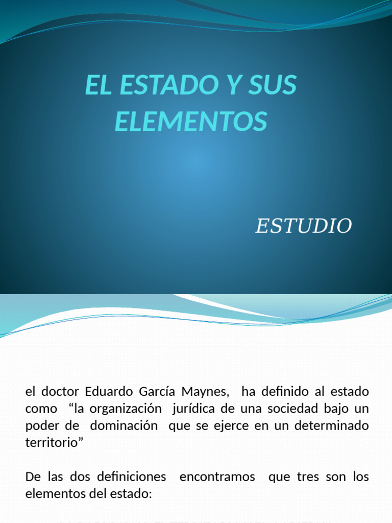 El Estado y Sus Elementos | PDF