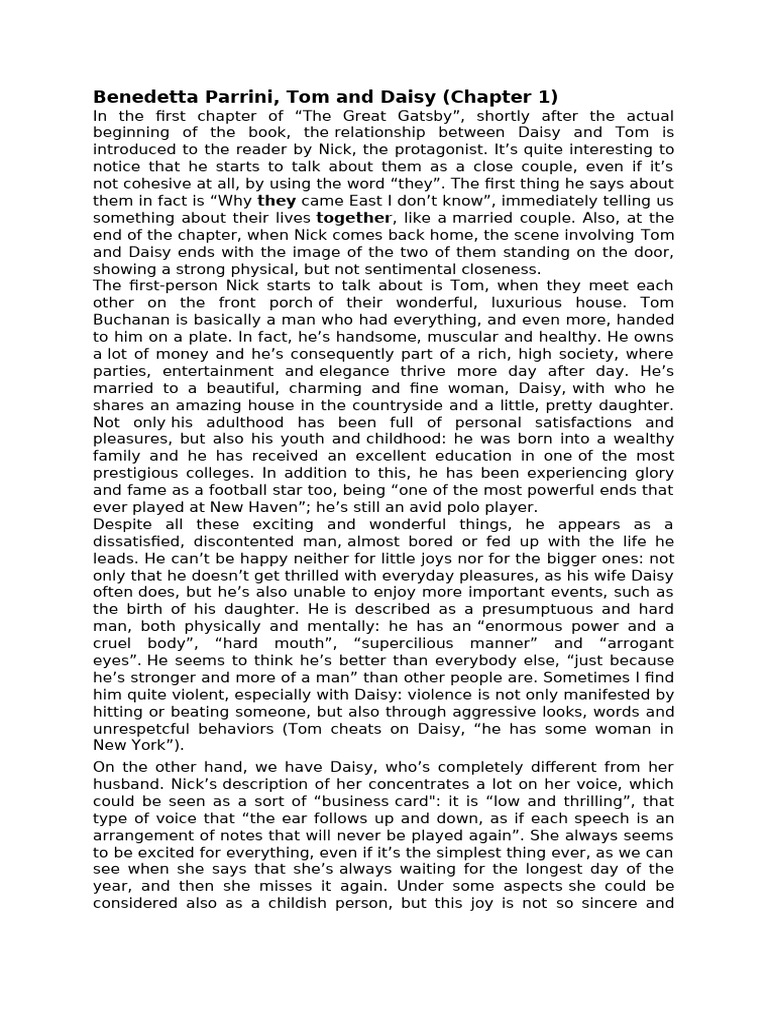 Tom and Daisy Definitivo | PDF | Love | Feeling