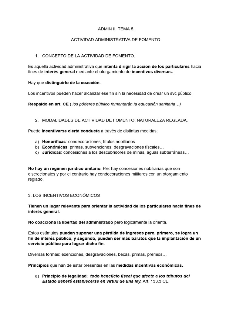 ADMIN II. Tema 5 | PDF