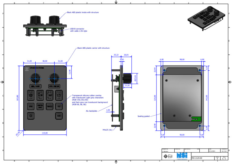 Synapsis Operator Panel - New (CPR10B2129-W-MC1) | PDF | Materials