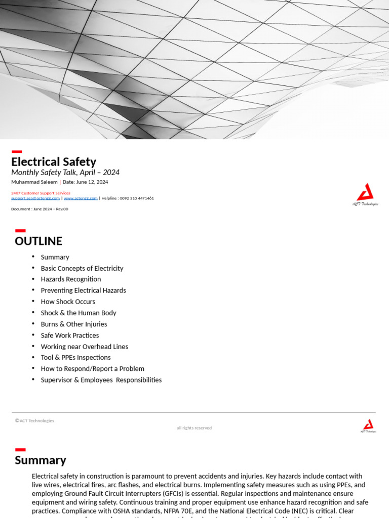 Electrical Safety | PDF