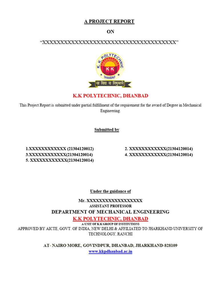 Front Page Format KKP | PDF