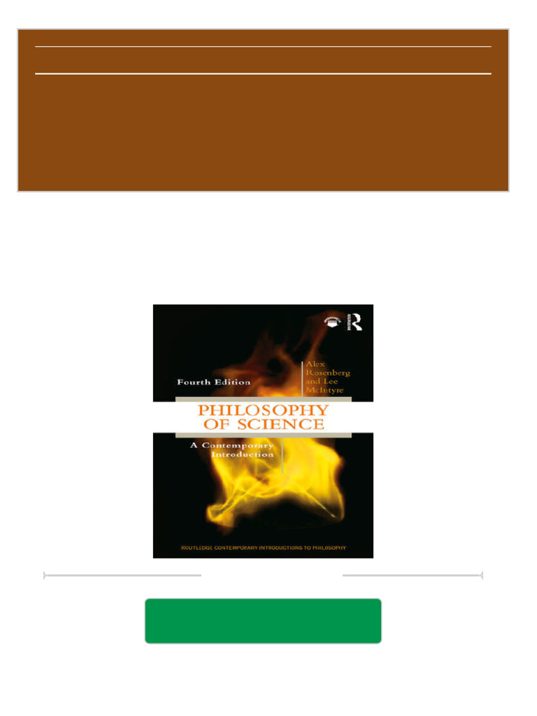 PDF Philosophy of Science 4th Edition Alex Rosenberg Lee Mcintyre ...