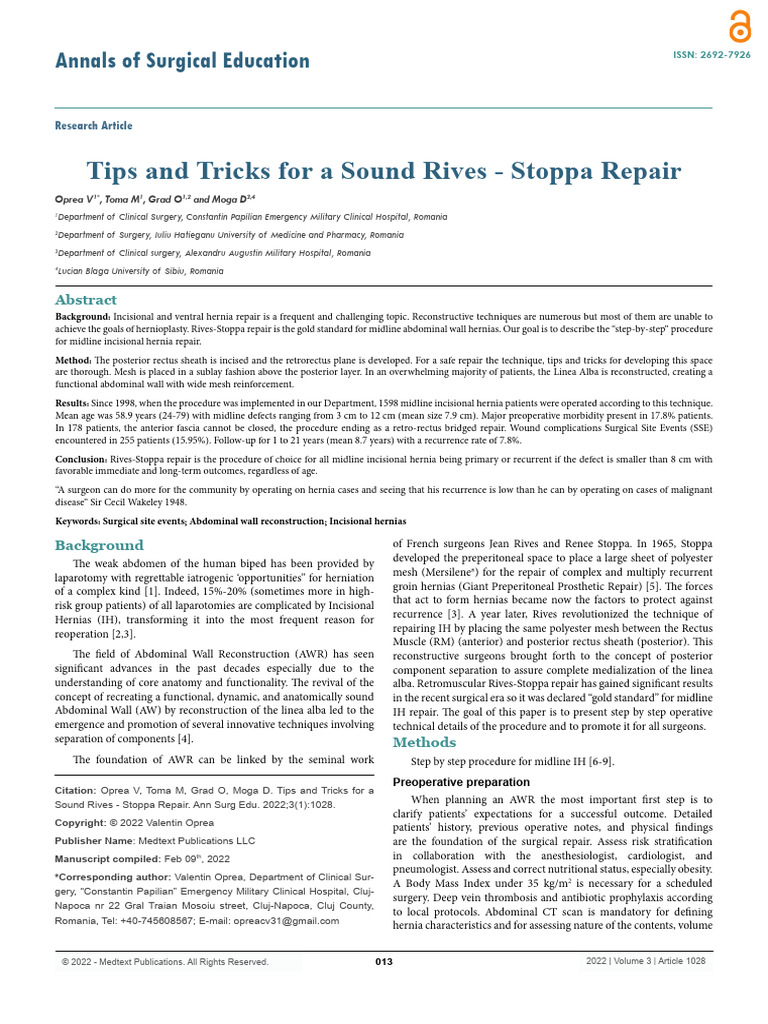 Tips and Tricks For A Sound Rives Stoppa Repair 1010 | PDF