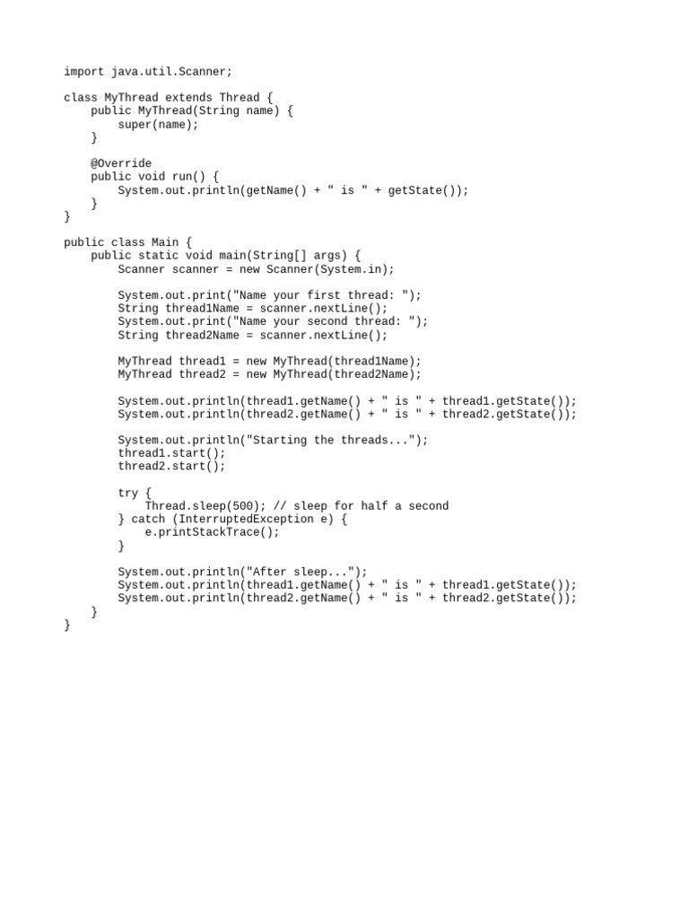 MyThread Extends Thread | PDF