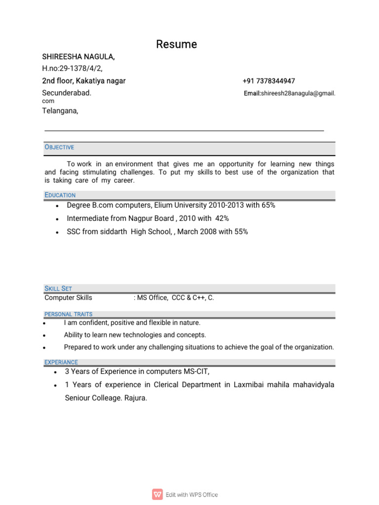 Shireesha srinivas _Resume_Apna | PDF