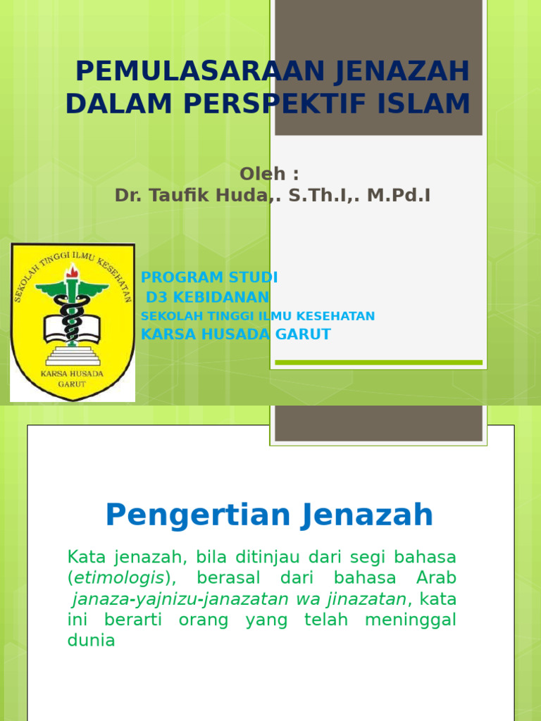 Pemulasaraan Jenazah Dalam Perspektif Islam | PDF