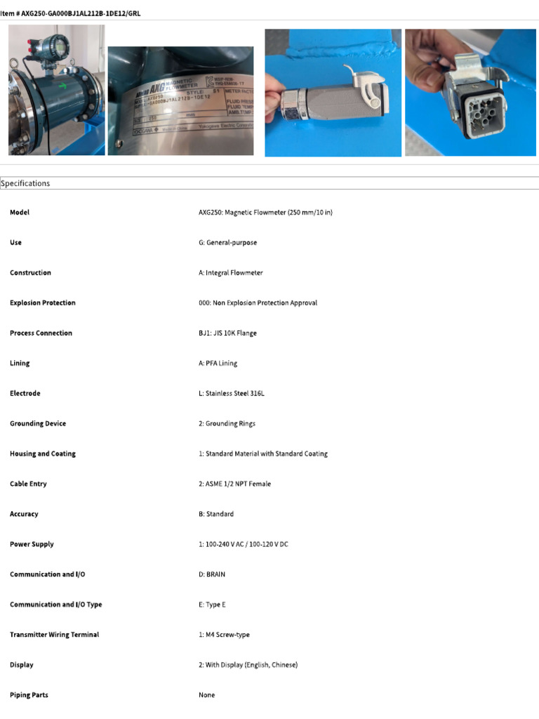 Datasheet - Flow Meter | PDF