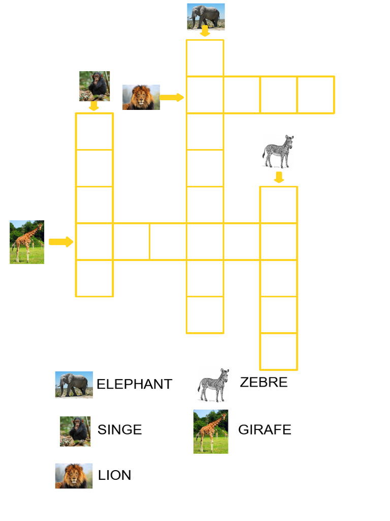 mots croisés animaux de la savane-fi30068330 | PDF