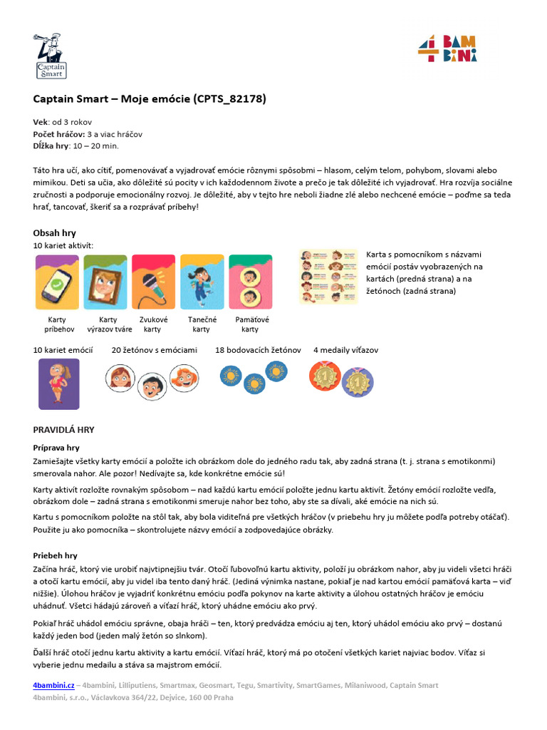 Captain Smart - Moje Emócie (CPTS - 82178) :: Od 3 Rokov 3 A Viac ...