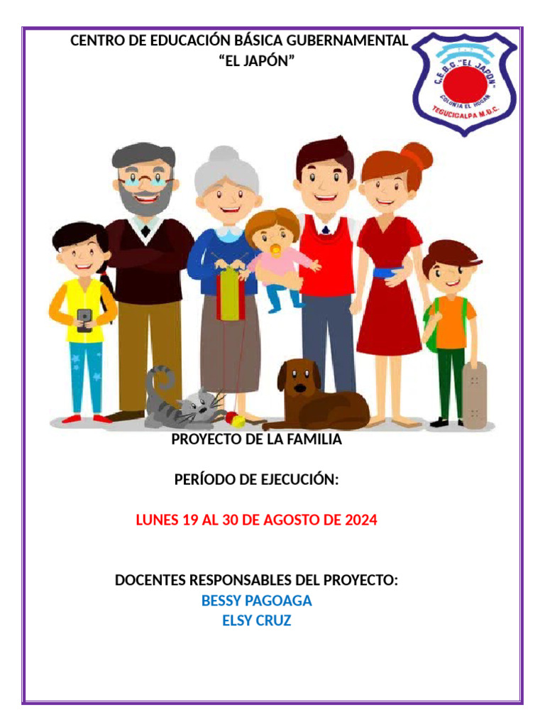 PROYECTO DE LA FAMILIA 2024 | PDF