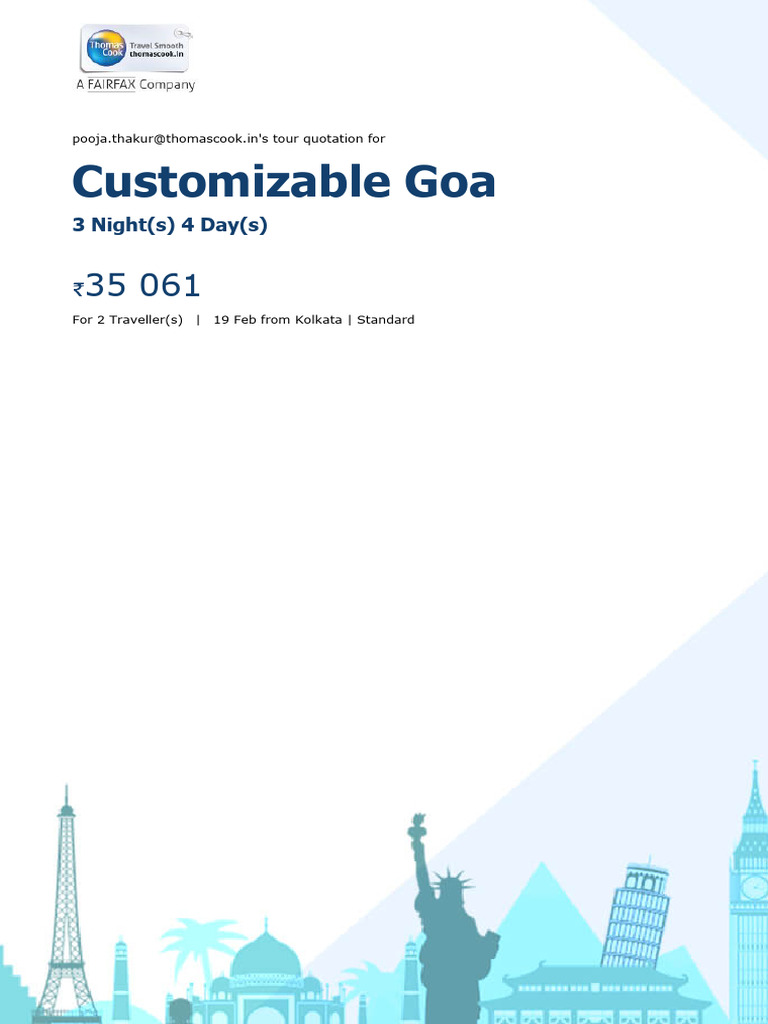 Customizable Goa tour | PDF